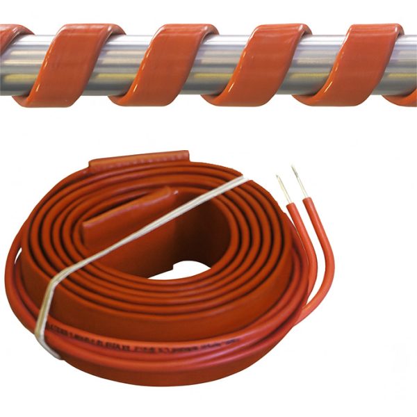0.5″ x 2′ Silicone Rubber Heat Tape – 52w 120v – HeatingElementsPlus.com